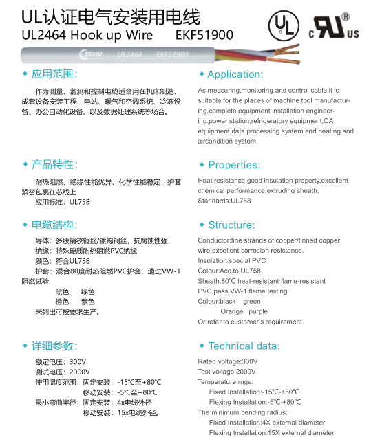 UL2464 多芯电线 - 我的网站